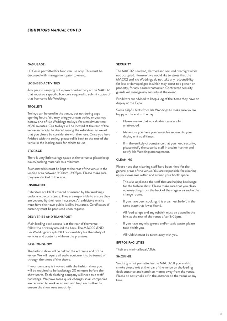 Expo Manual 2024 - Isle Weddings